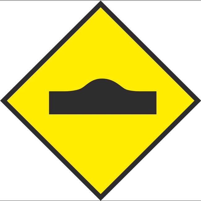 W 130 Road Hump | Road Warning Signs Ireland | PD Signs