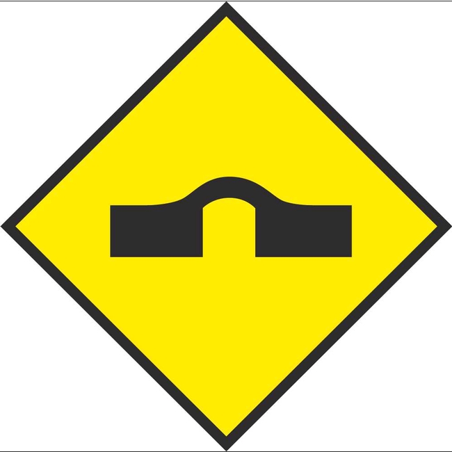 W 132 Humpback Bridge | Road Warning Signs Ireland | PD Signs