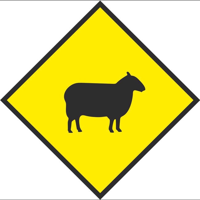 W 152 Sheep | Road Warning Signs Ireland | PD Signs