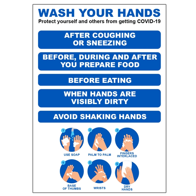 Wash Your Hands Covid-19 Sign Coronavirus Ireland