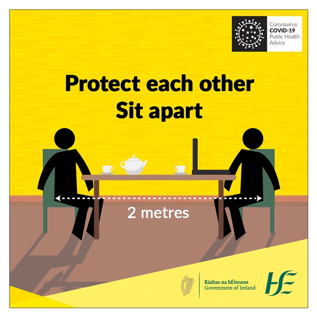 Covid-19 Protect Each Other Sit Apart HSE Sign