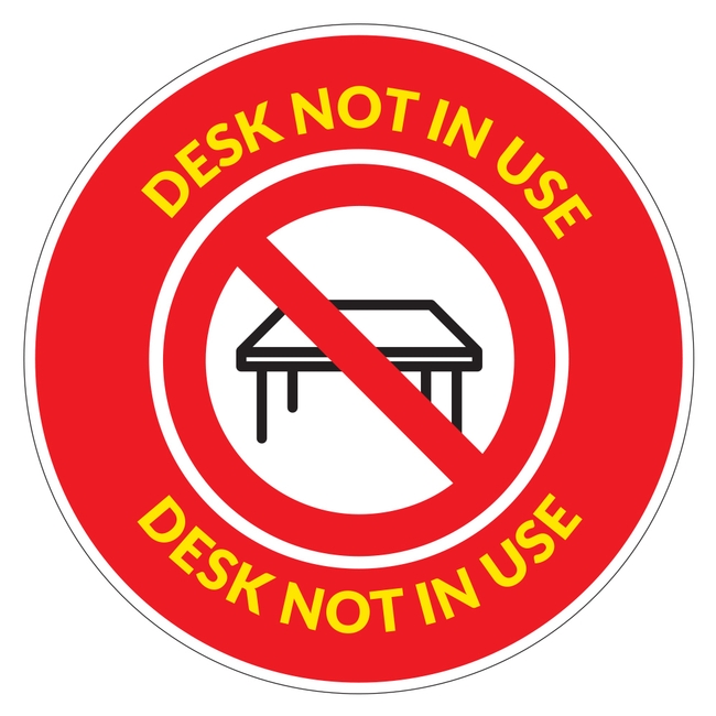 Desk Not In Use School Sticker
