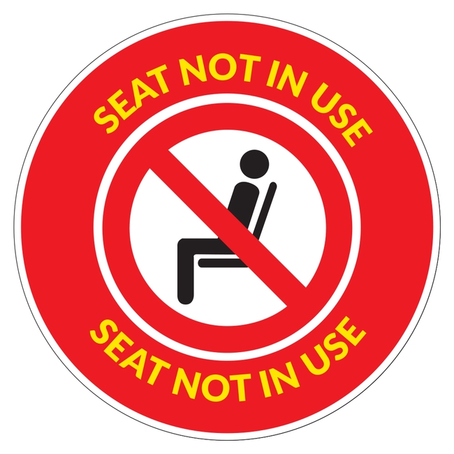 COVID-19 School Seat Not In Use Sticker