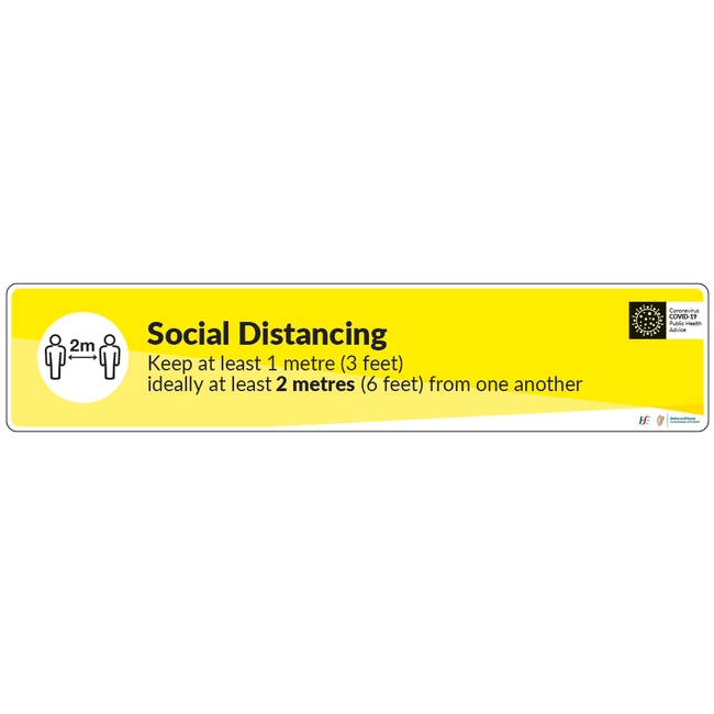 Social Distancing 1 Metre Floor Sticker