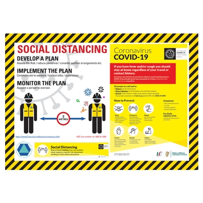 Construction Safety Social Distancing Signage CIF Ireland